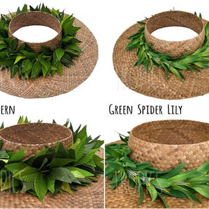 Haku Lei Hat Adornment // Silk Lei Pāpale // Forever Lei // Faux Flower ...