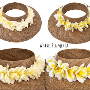 Haku Lei Hat Adornment // Silk Lei Pāpale // Forever Lei // Faux Flower ...