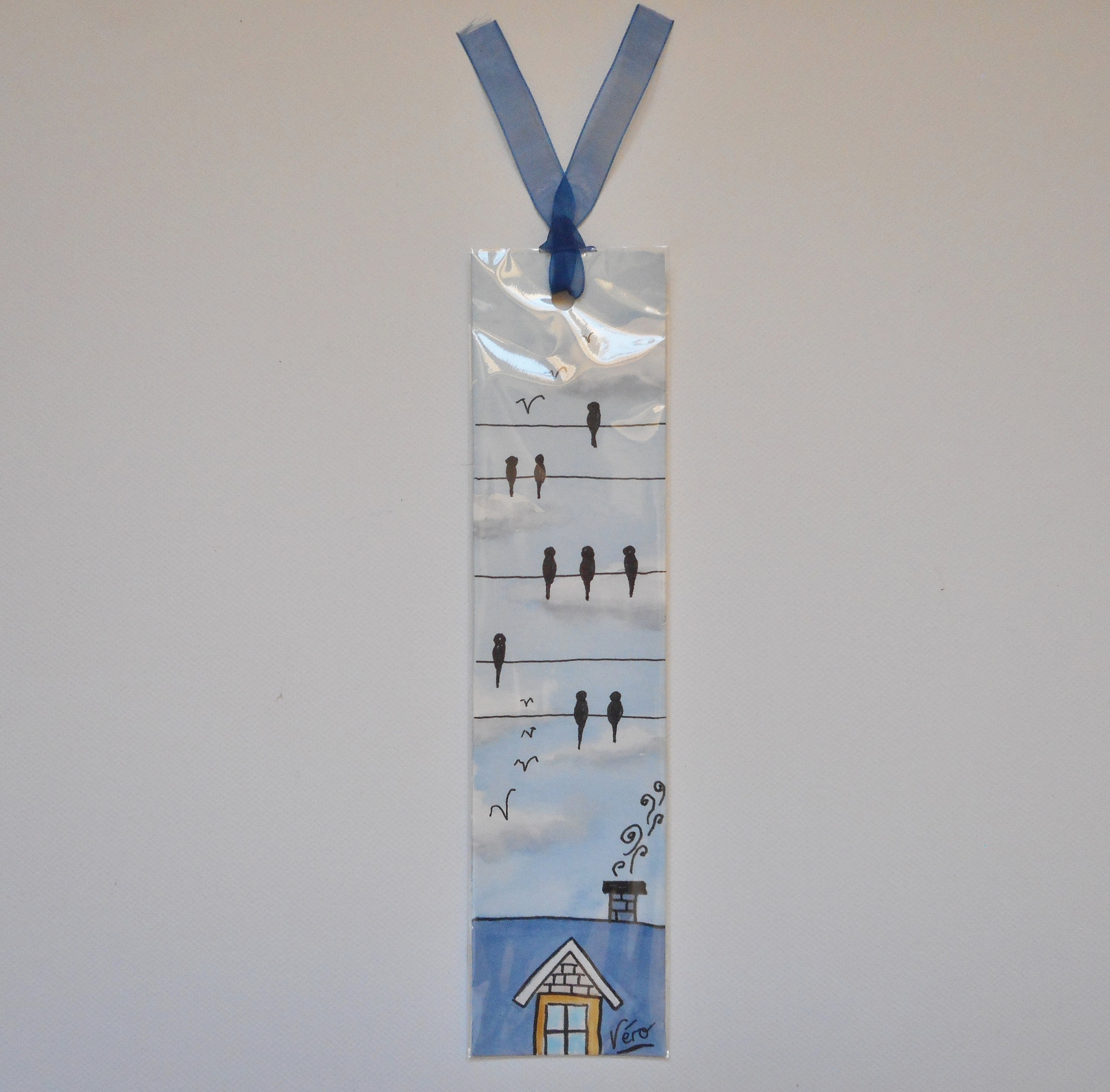 Bookmark Birds on a Thread in Watercolor and Laminated or - Etsy