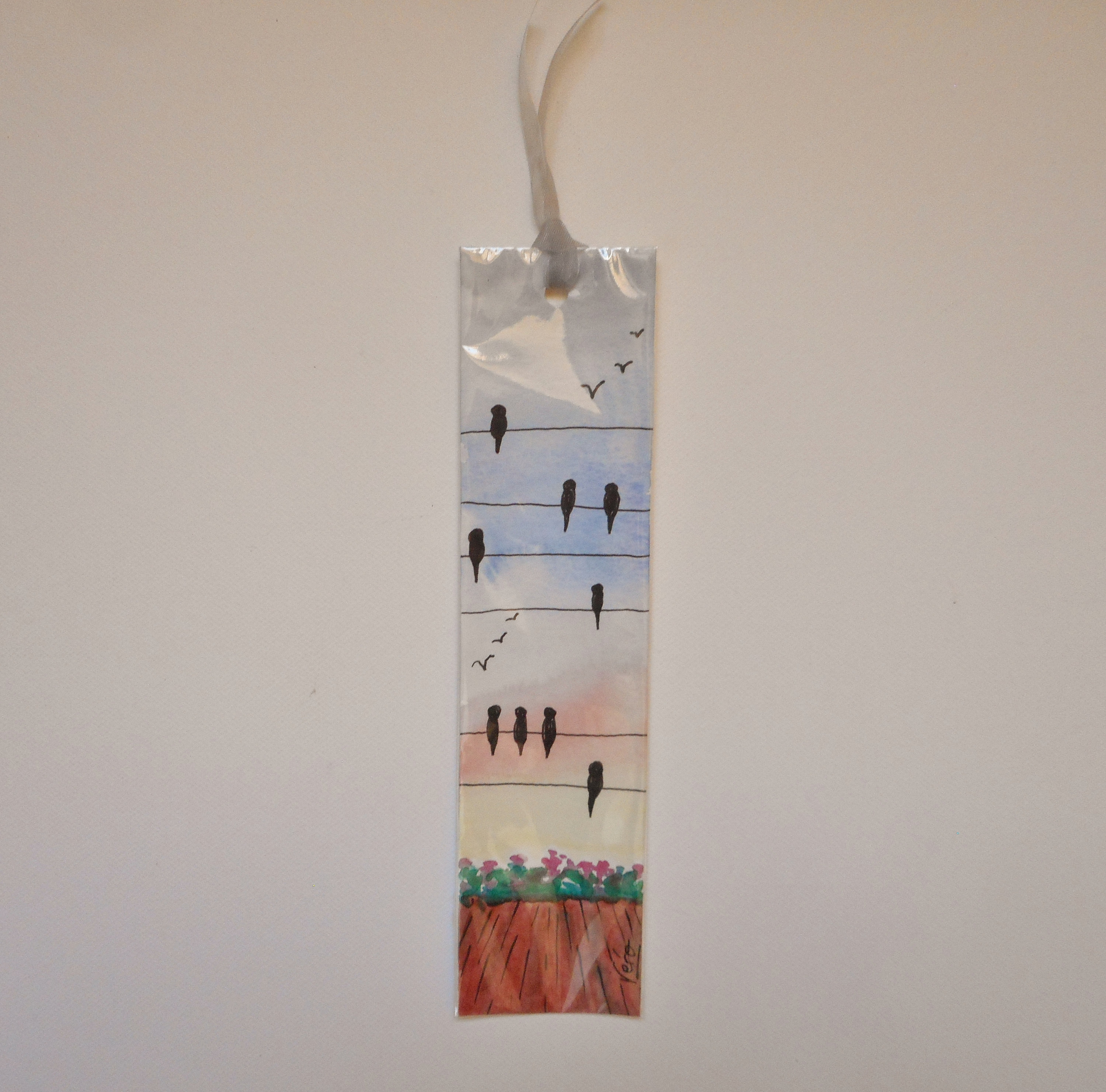 Bookmark Birds on a Thread in Watercolor and Laminated or - Etsy
