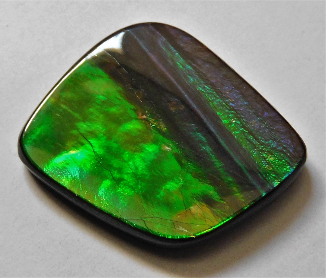 21.75 Cts Natural Polished Ammolite Cabochon Loose Gemstone 23.2X20.3X4 ...