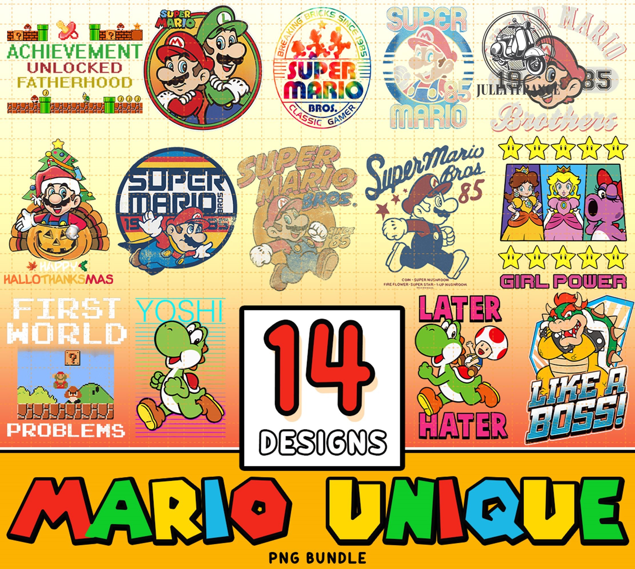 Super Mario Png Bundle, Super Mario PNG, Mario Bros Unique Design ...