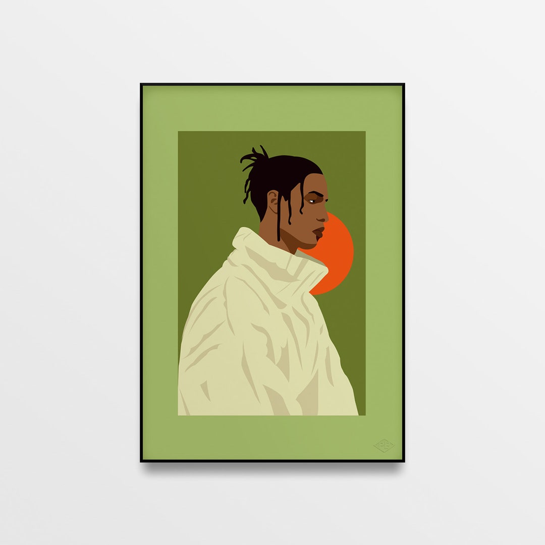 ASAP Rocky Green Poster - Poster, Illustration, Art Print - Premiere ...