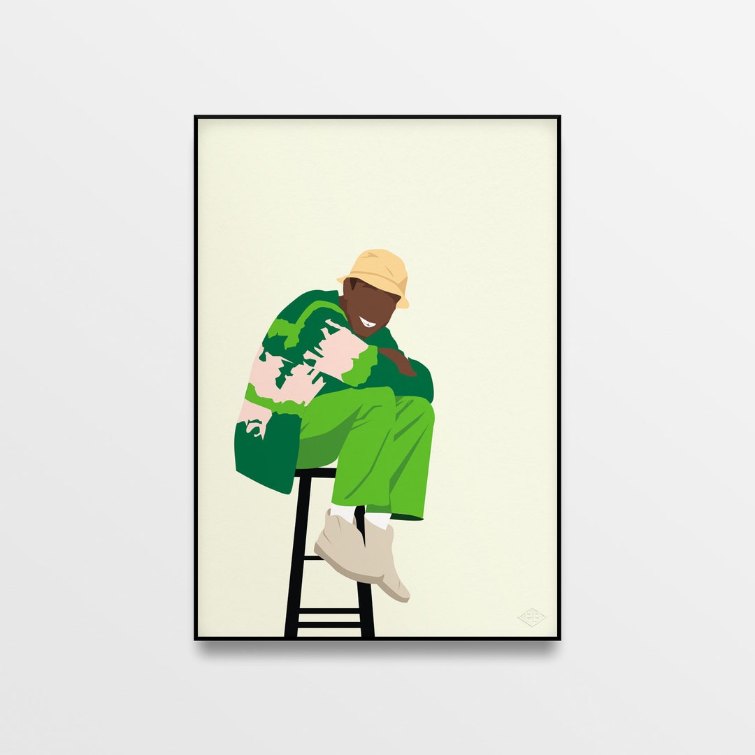 Affiche Tyler the Creator Smile Poster, Illustration, Art Print ...