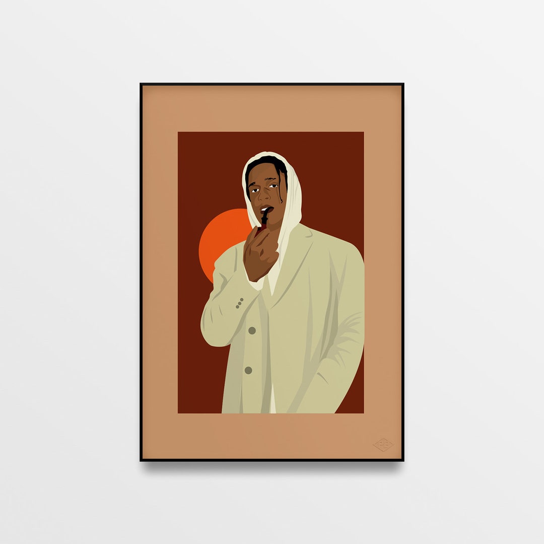 ASAP Rocky Brown Poster Poster Illustration Art Print - Etsy