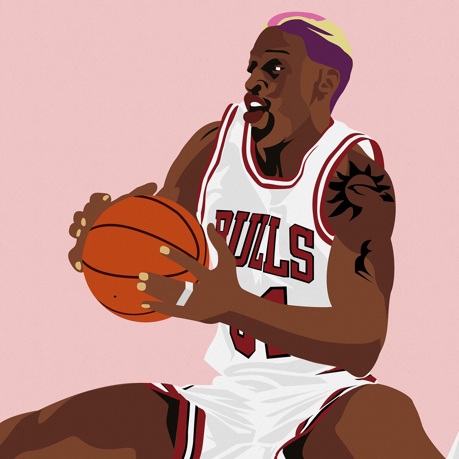 Dennis Rodman Bulls Limited Edition Art print. Premiere Base - Etsy 日本