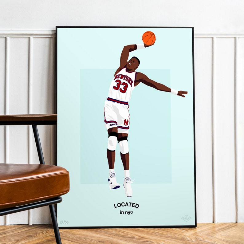 Patrick Ewing Poster, Limited Edition Poster, Illustration, Art Print ...