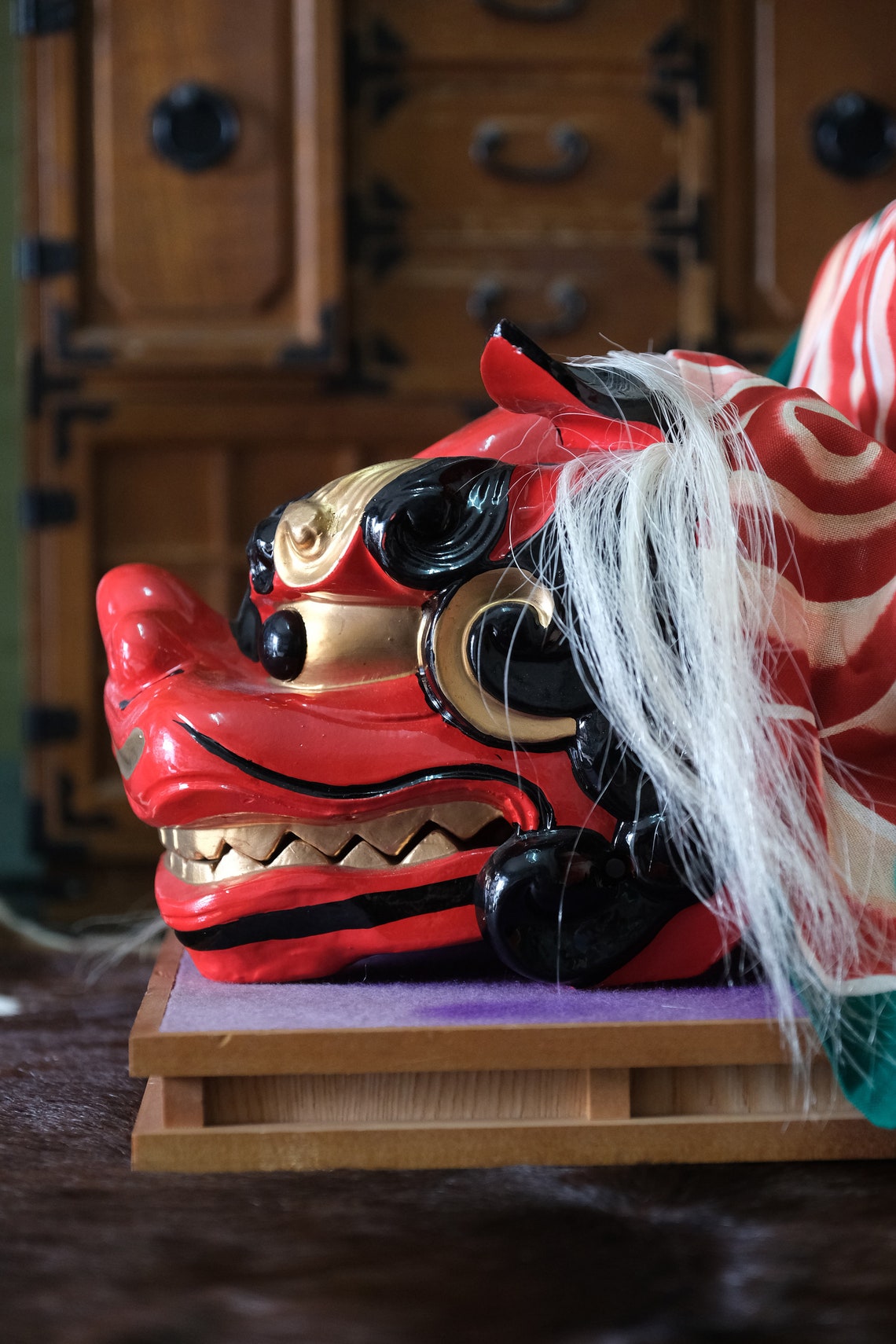 Vintage Japanese Shishimai Lion Dance Mask Authentic - Etsy