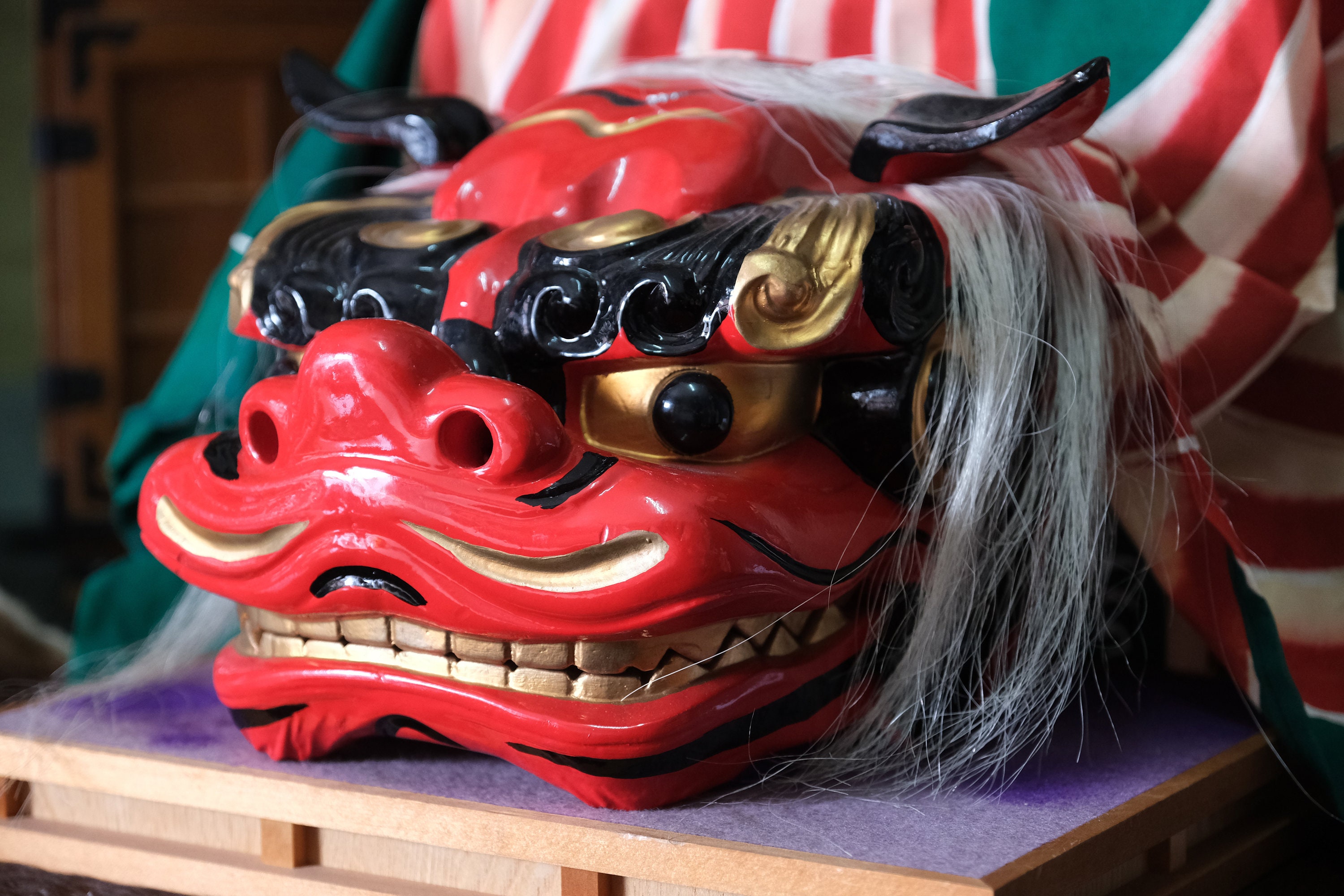 Vintage Japanese Shishimai Lion Dance Mask Authentic - Etsy