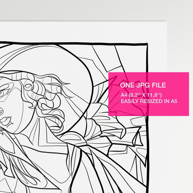 Tamara de lempicka color page adult coloring page grown up | Etsy