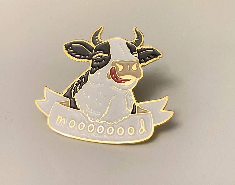 Bull Enamel Pin, Cow Cute Badge, Taurus Pin, Gift for Singles Day, Ox ...