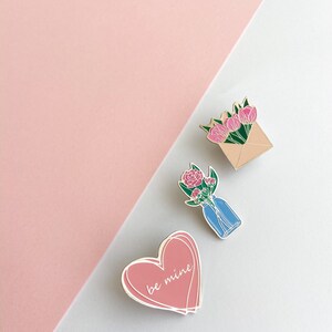 Peonies Enamel Pin, Vase With Flowers Pin, Mother’s Day Pin, Roses ...