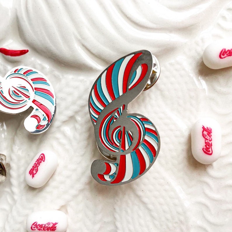 Treble Clef Enamel Pin Music Note Lapel Pin Badge G Clef - Etsy