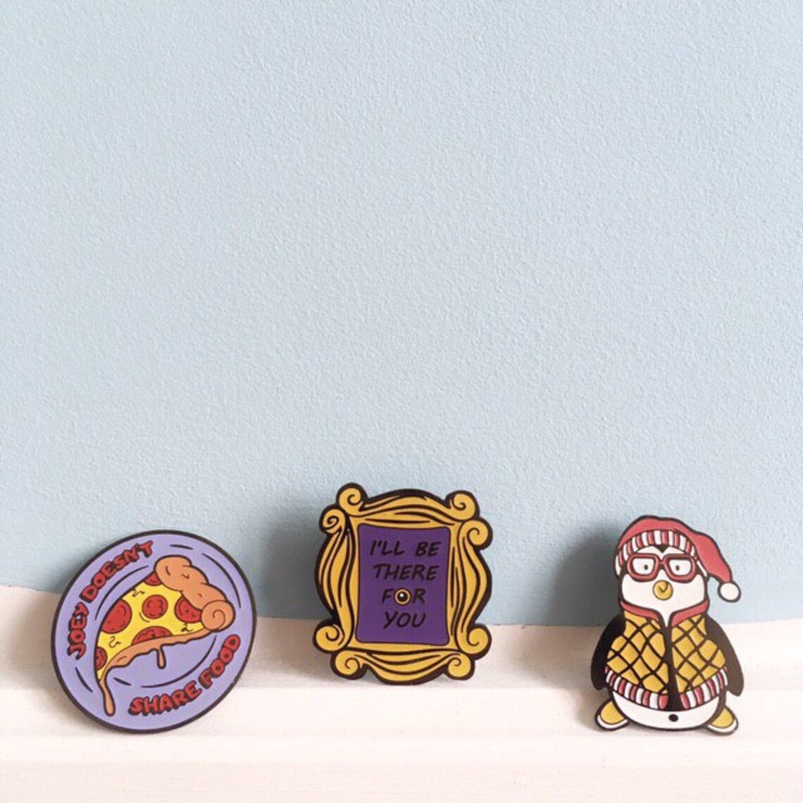 Hugsy Penguin Enamel Pin From Friends Show Valentines Day | Etsy