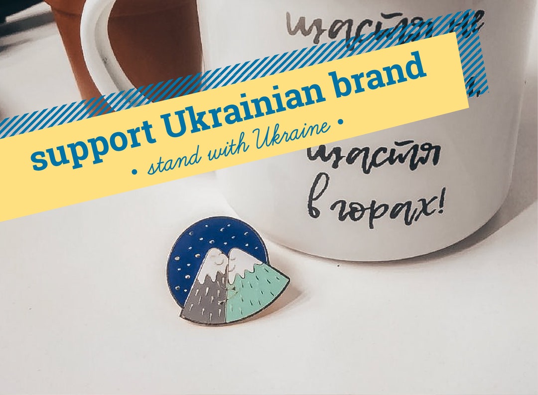 Enamel Pin Mountains Love, Adventure Hiking Badge, Couple Gift Idea ...