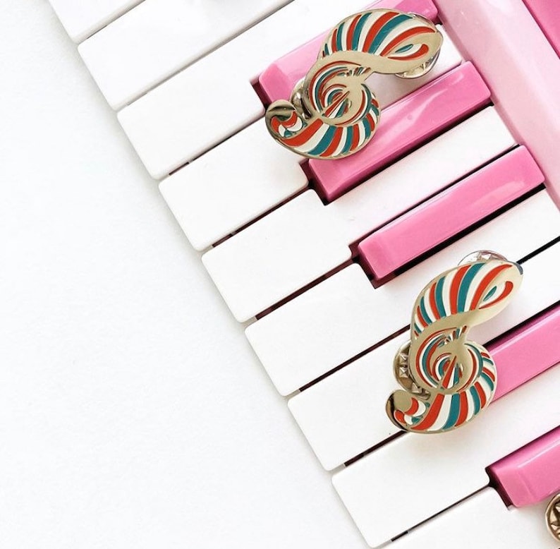 Treble Clef Enamel Pin, Music Note Lapel Pin Badge, G Clef Pin, Treble ...