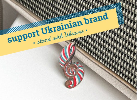 Treble Clef Enamel Pin Music Note Lapel Pin Badge G Clef | Etsy