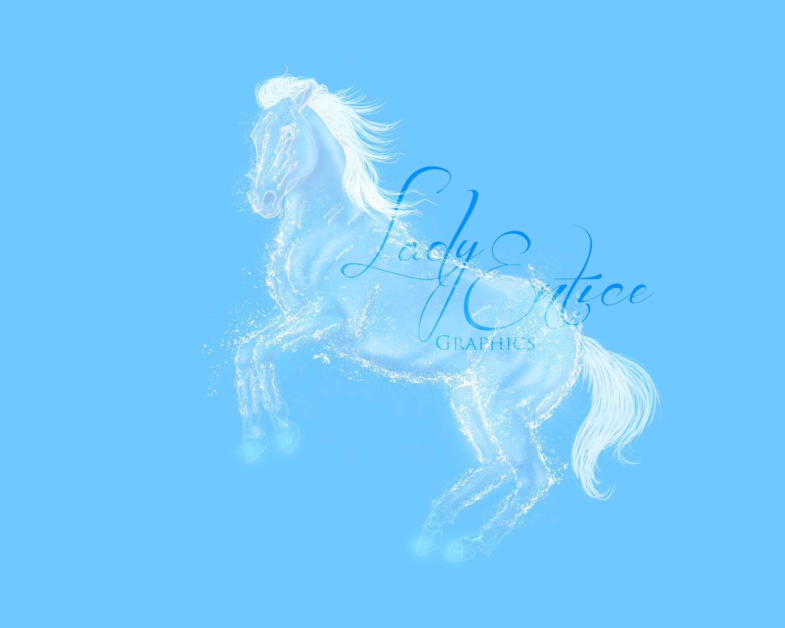 Ice Frost Inspired Ice Horse Overlay PNG | Etsy