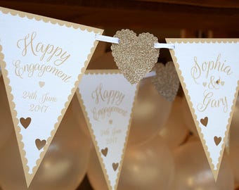 Handmade Custom Engagement Bunting Personalised Photo Face | Etsy