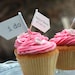 Personalised Wedding Cupcake Flags - I Do - Mr and Mrs Heart Toppers ...