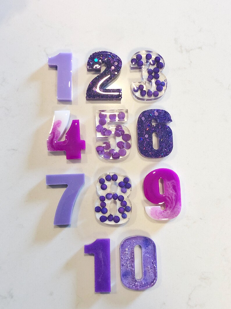 Resin Number Set, Number Set 1-10, Sensory Number Toys, Learning Toys ...