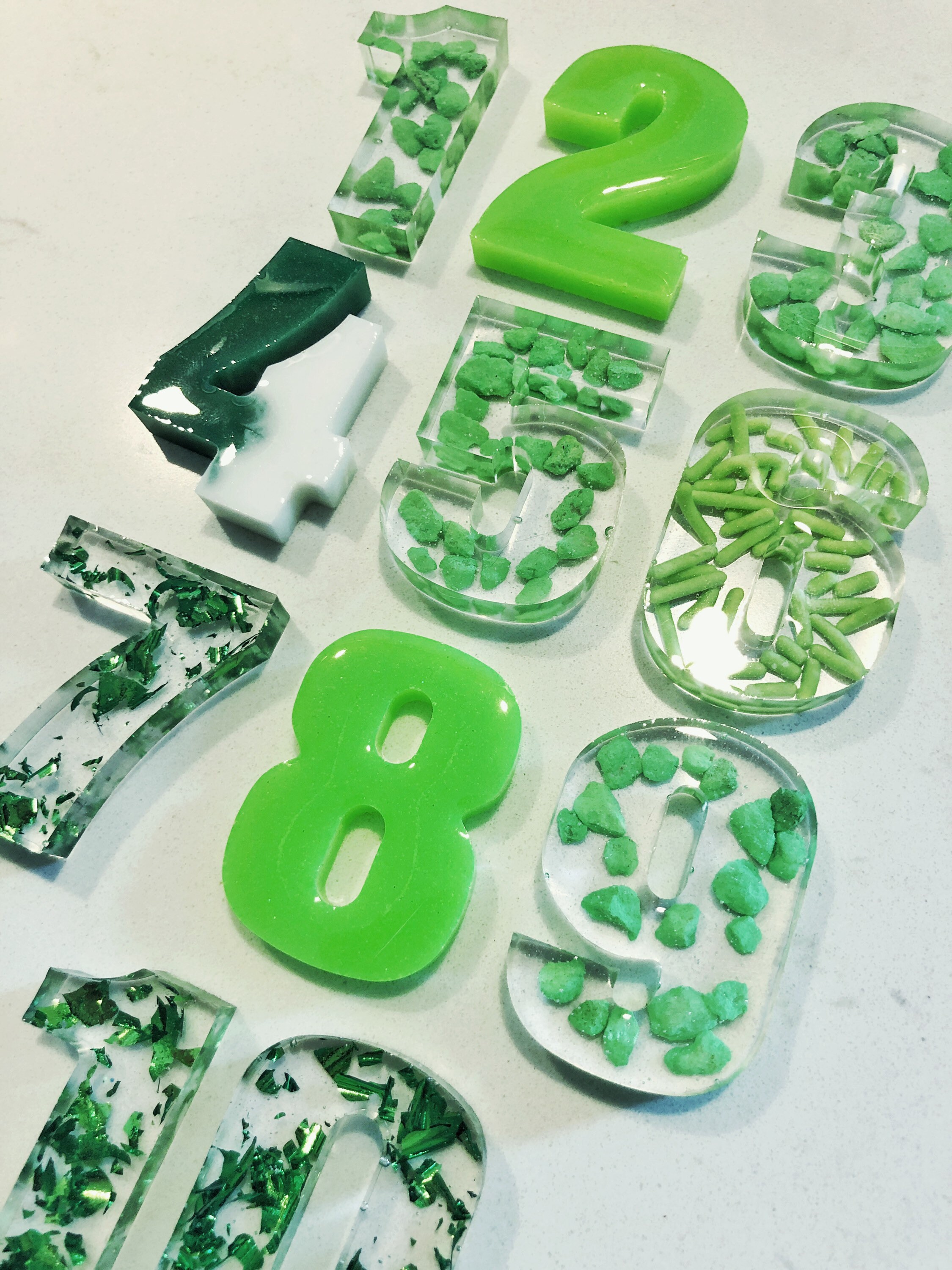 Resin Number Set, Number Set 1-10, Sensory Number Toys, Learning Toys ...