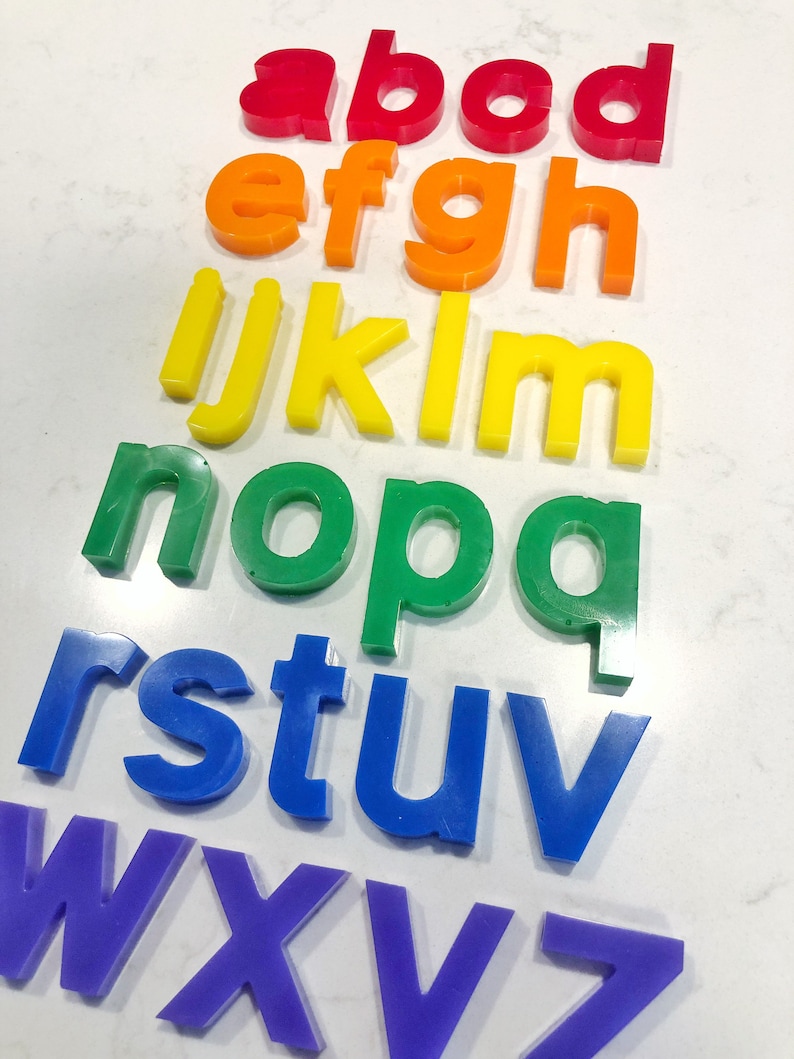 Resin Rainbow Alphabet Letters Resin Uppercase Letters Resin Lowercase Letters Montessori