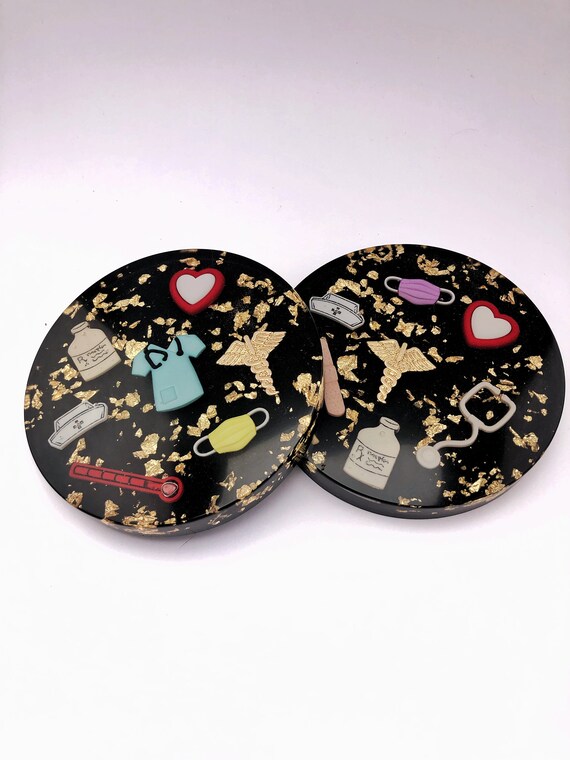 Healthcare Worker Nurse Coaster Doctor Coaster Resin | Etsy