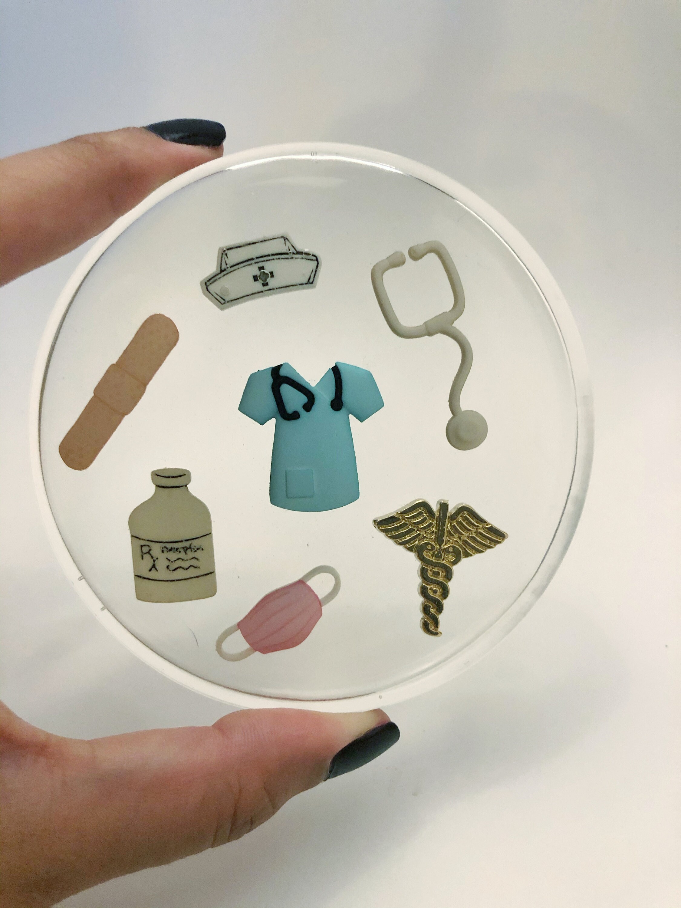 Healthcare Worker Nurse Coaster Doctor Coaster Resin - Etsy