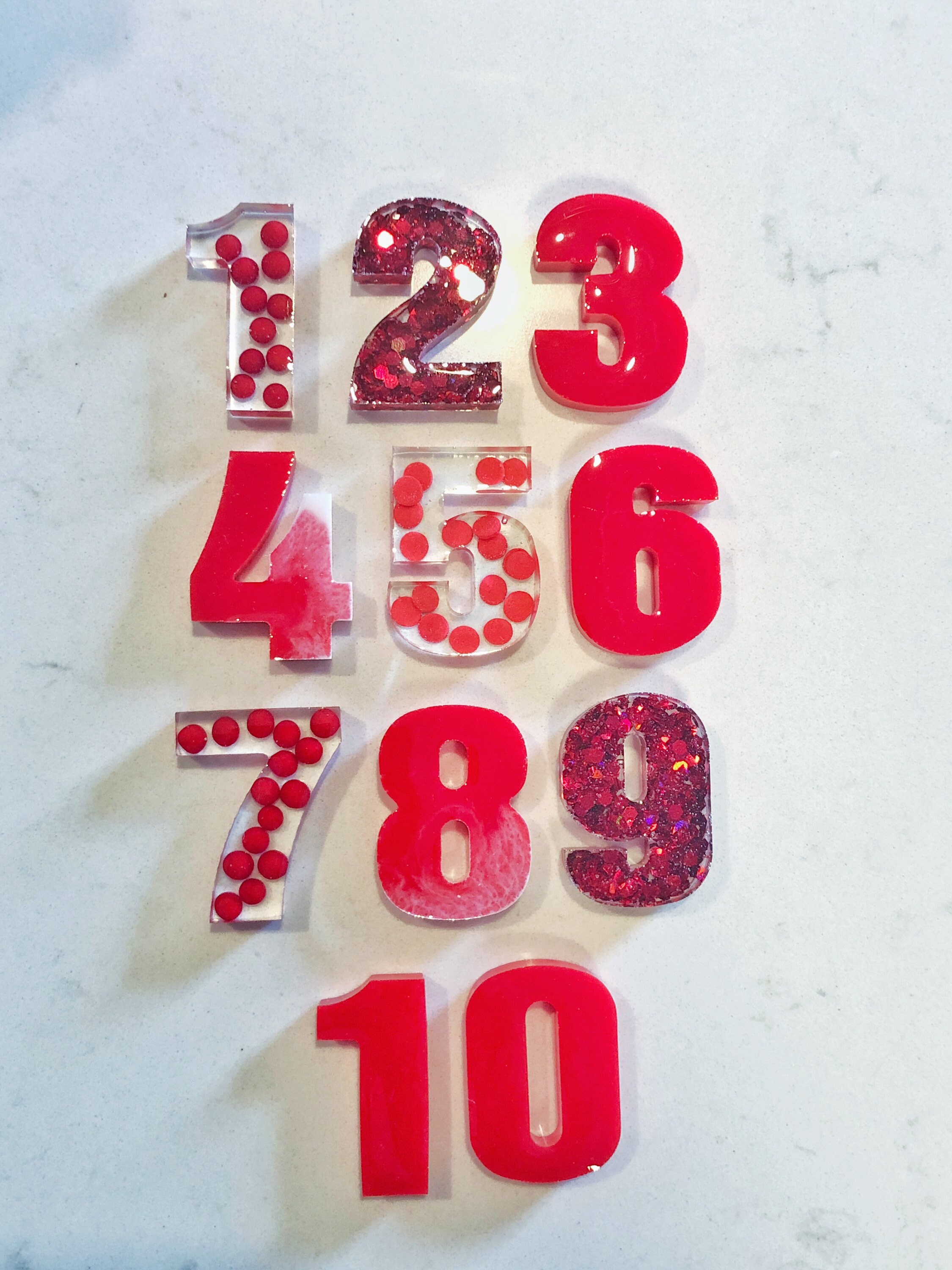 Resin Number Set, Number Set 1-10, Sensory Number Toys, Learning Toys ...
