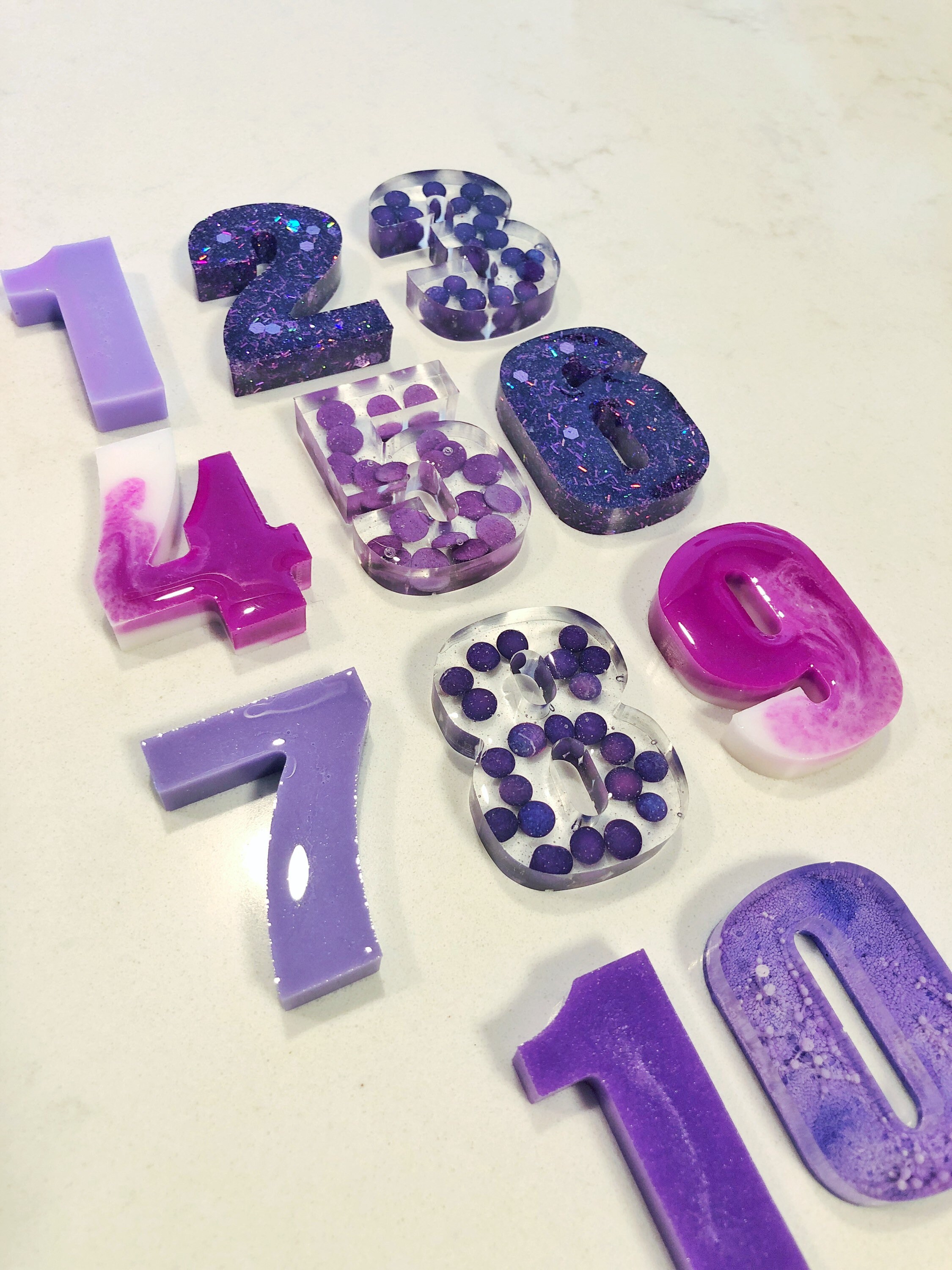 Resin Number Set, Number Set 1-10, Sensory Number Toys, Learning Toys ...