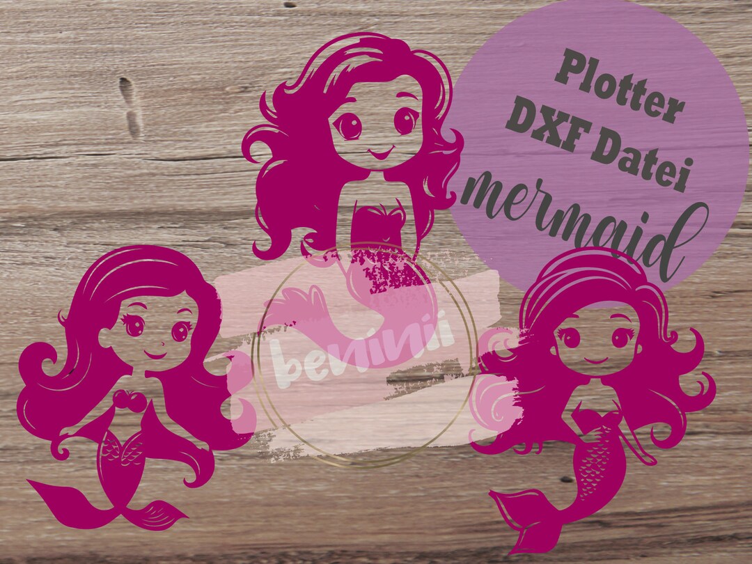 File | 3 Mermaids | Mermaids | Instant Download | Plotters | Plotter File | File | Cut | SVG ...