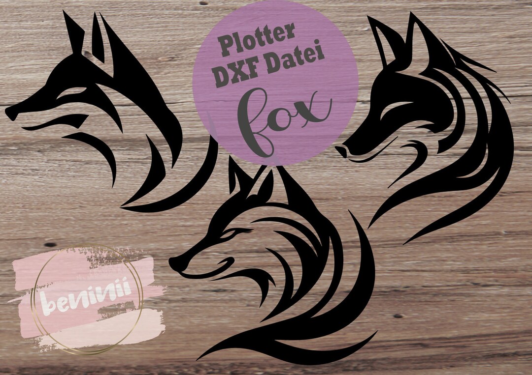File 3 Foxes Fox Fox Instant Download Plotters DXF SVG - Etsy