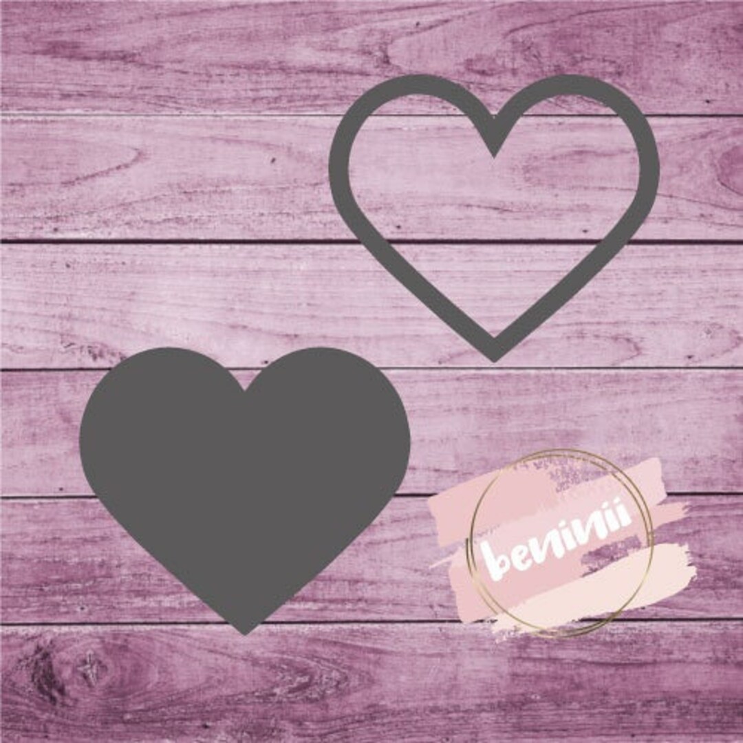 File 2 Hearts Instant Download Plotter Invitation DXF SVG - Etsy