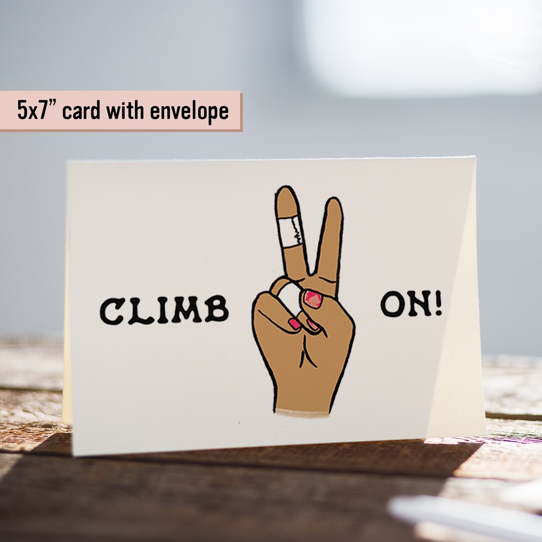 Girls Bouldering Rock Climbing Greeting Card, Gift for Climber ...