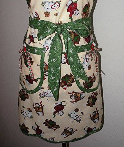 Apron for Women Handmade Holiday Winter Country Snowman - Etsy