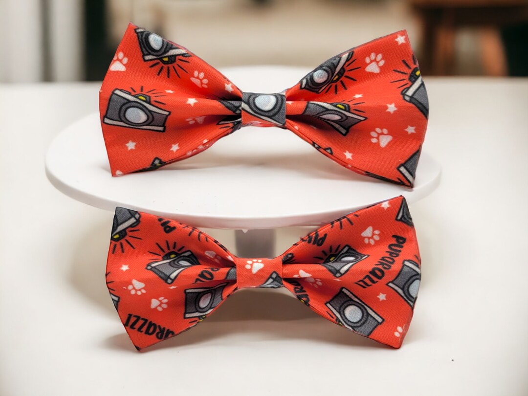 Red Puparazzi Cameras Pet Bow/bow Tie for Dogs, Cats or Humans With ...