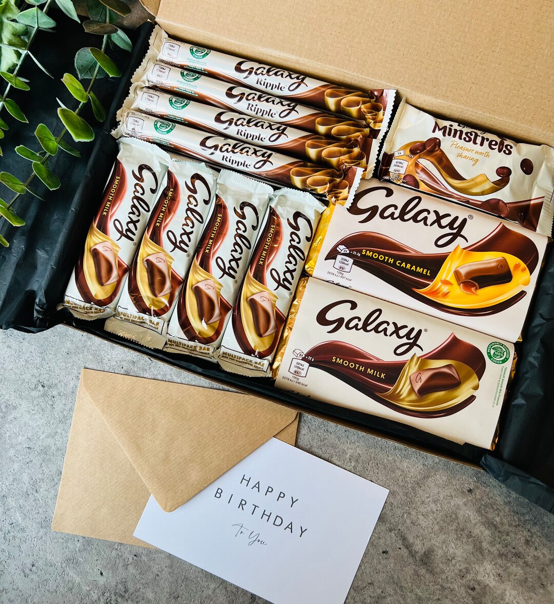 Personalised Galaxy Chocolate Hamper Gift Box Birthday Occasion Easter ...