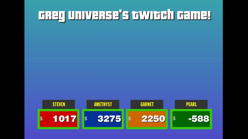 Game Show 4-player Scoreboard for Windows | Host Your Own Game Show! - Etsy
