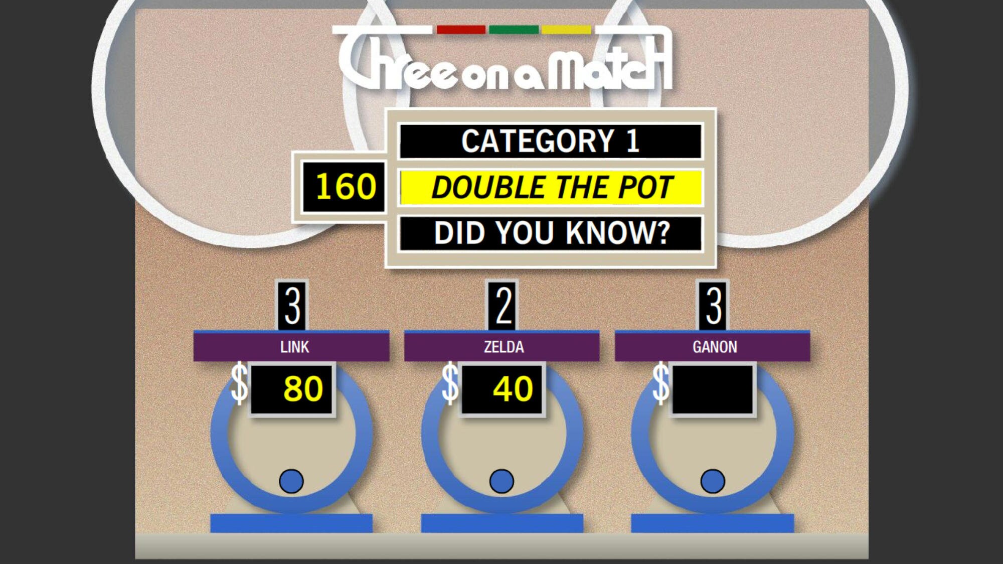 Three on a Match: Game Show Presentation Software for Windows | Host ...