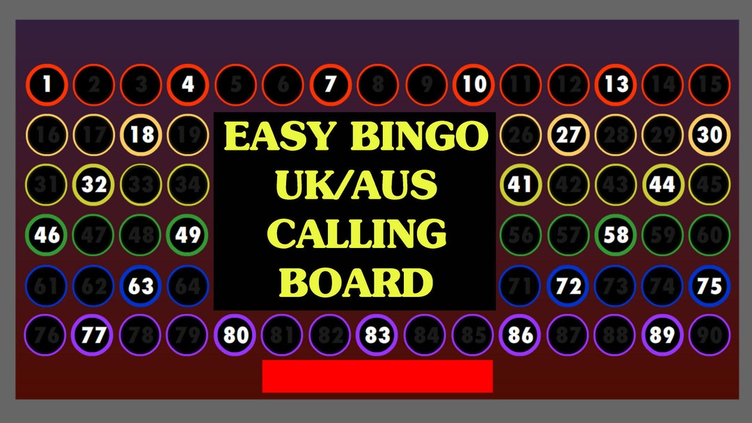 Bingo 90-number UK / Australia Calling Board Software for Windows | Use ...