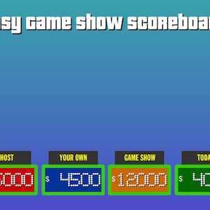 Game Show 4-player Scoreboard for Windows | Host Your Own Game Show! - Etsy
