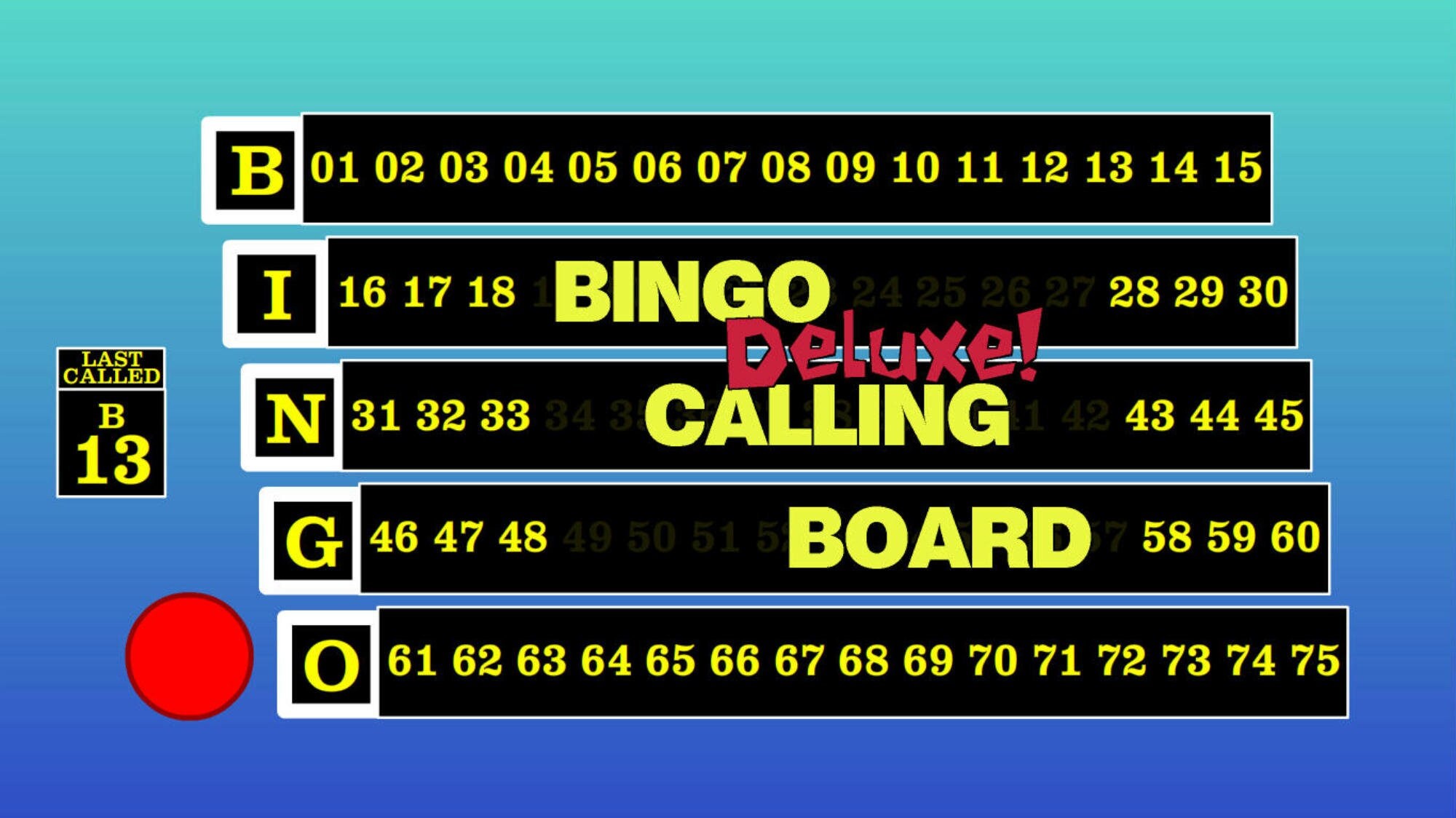 Bingo Deluxe Calling Board Software for Windows | Use Your Tablet or ...