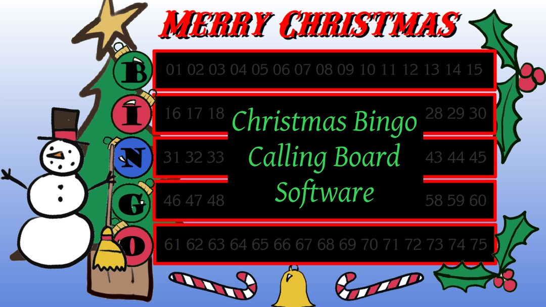 Christmas Holiday Bingo Calling Board Software for Windows | Use Your ...