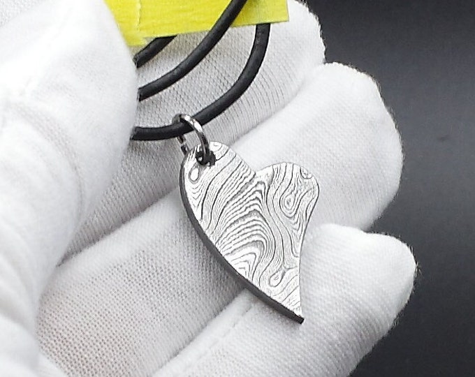 Damascus Jewelry - Heart of Steel - USA Made Gershblades Custom ...