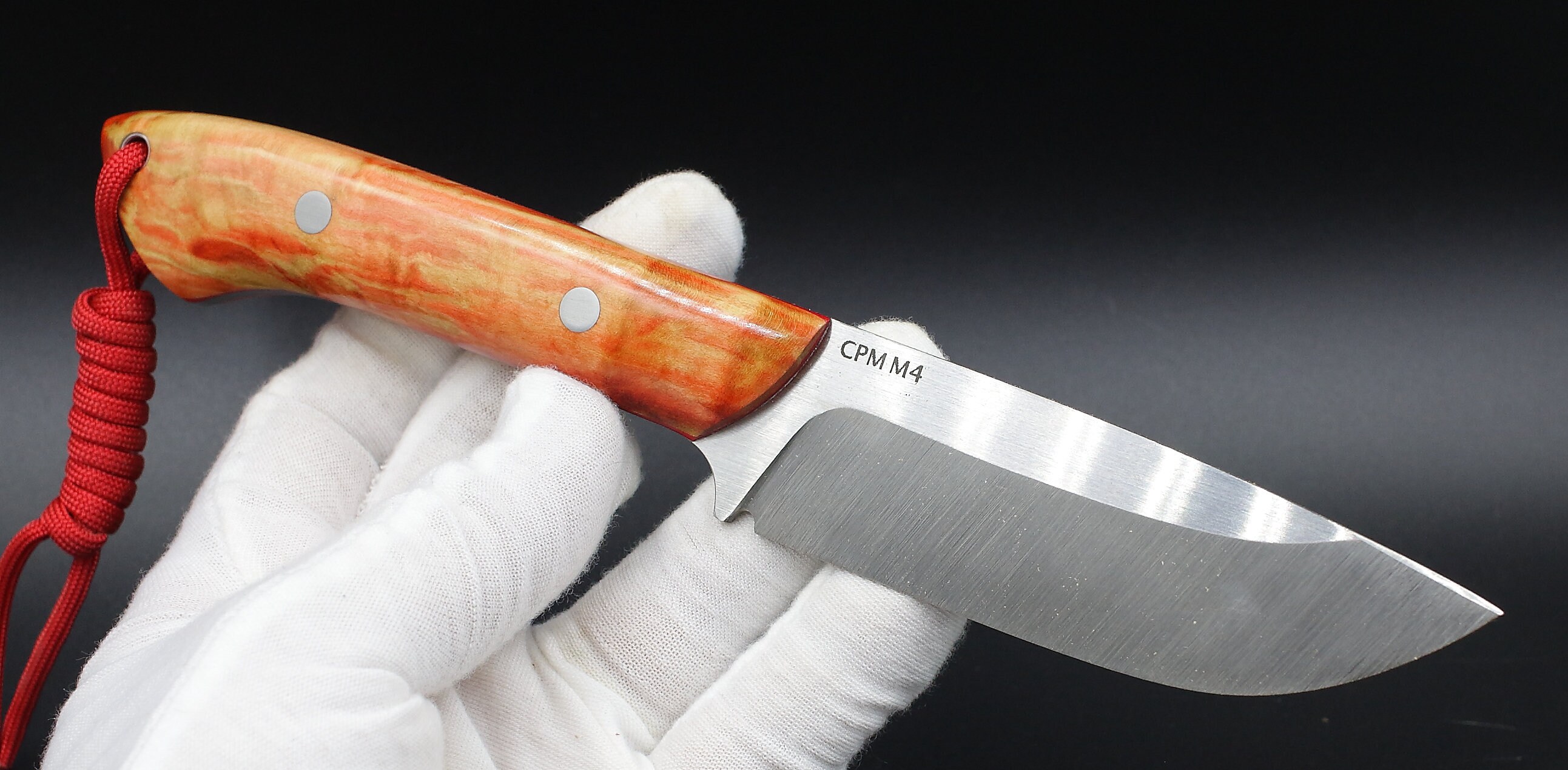 Red M4 Hunter USA Made Custom Knife CPM-M4 High Carbon Steel | Etsy