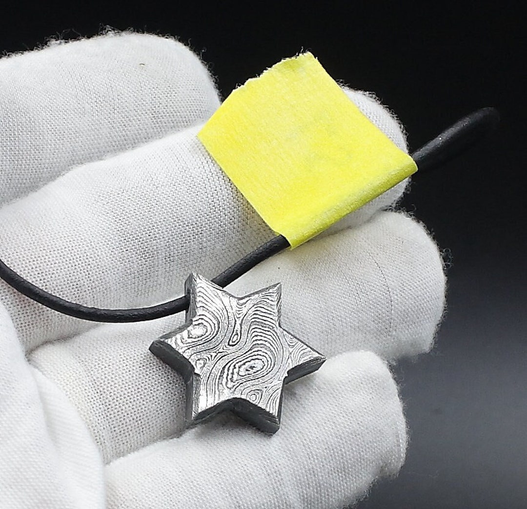 Damascus Jewelry - Star of David - USA Made Gershblades Custom ...