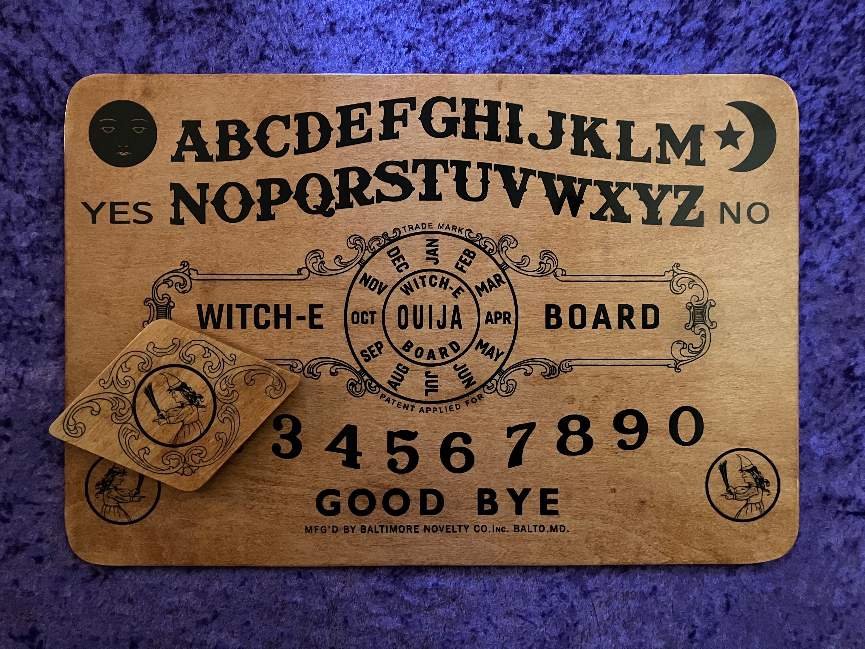 1920 Witch-e Ouija Board W/ Planchette Antique Replicas Baltimore ...