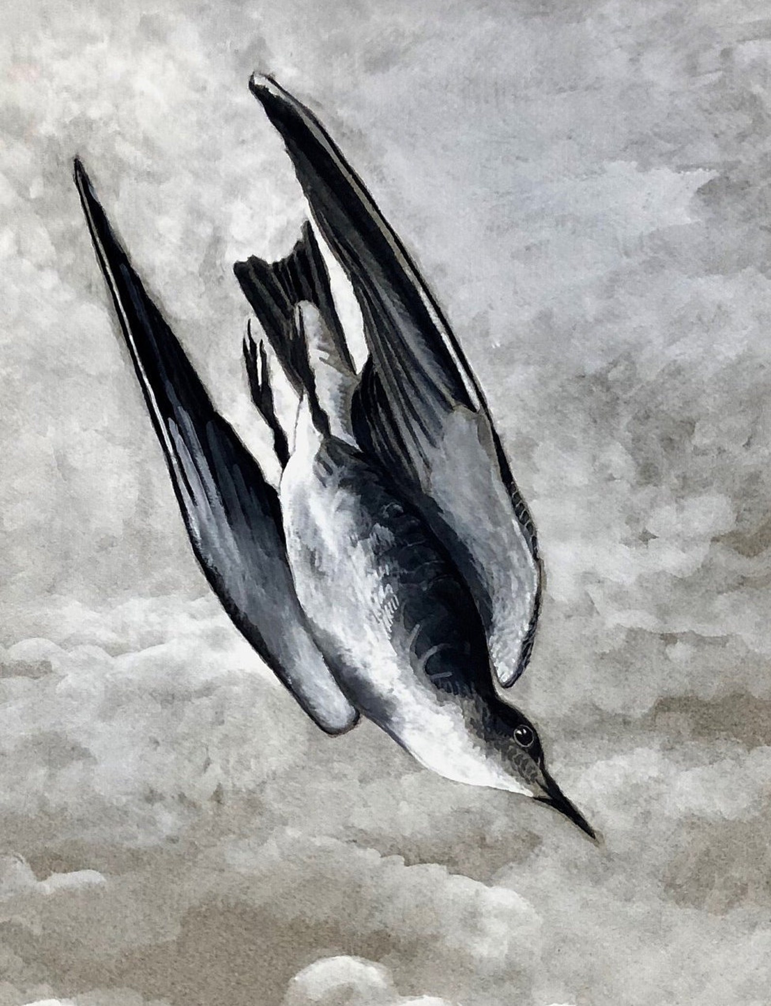 Diving Bird Painting, Printable Digital Download - Etsy