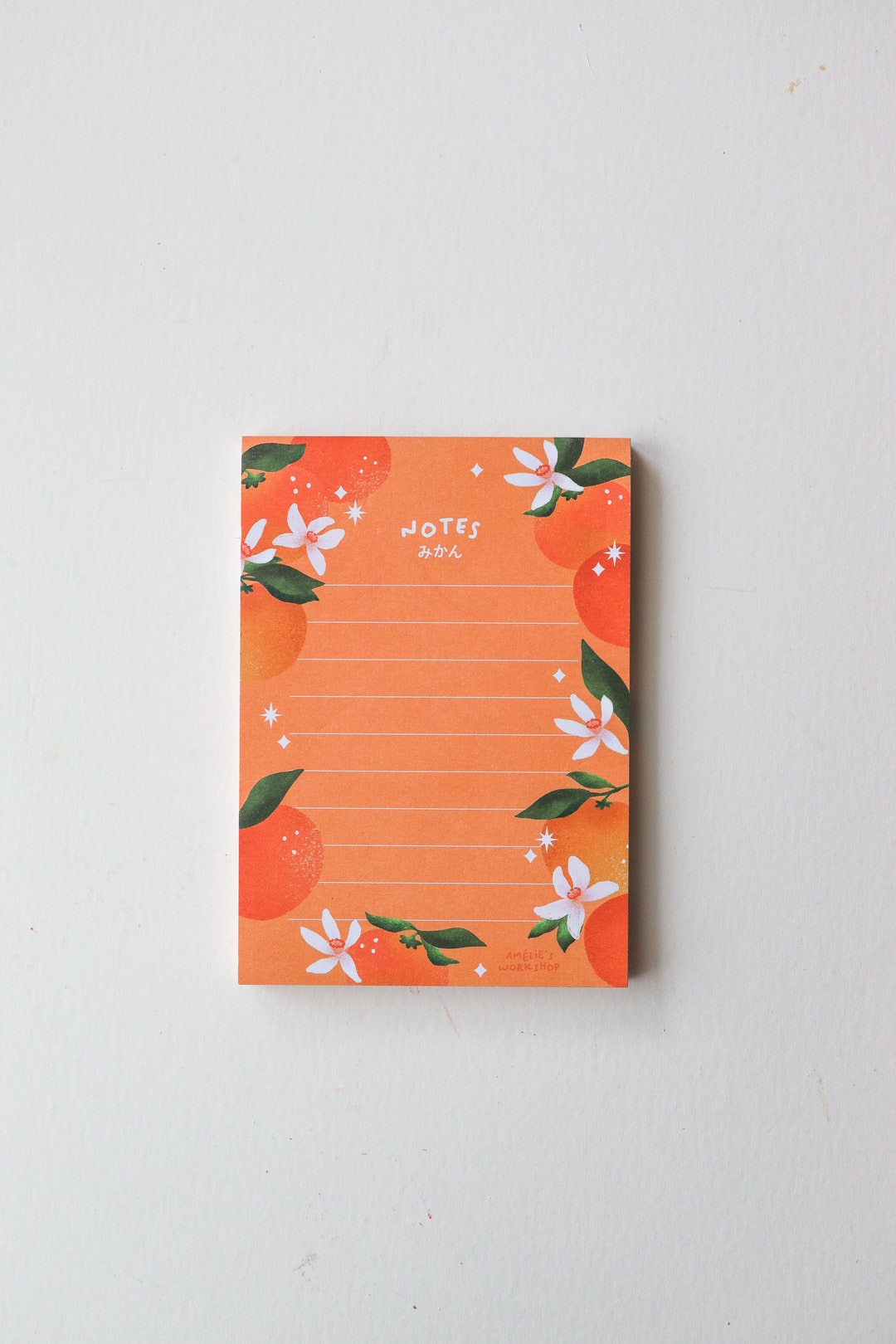 Orange A6 Notepad / 50 Sheets / ameliesworkshop - Etsy